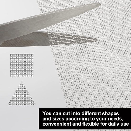 2 stuks fijnmazig draadgaas 30 x 21 cm insectengaas metalen gaas 1 mm ...