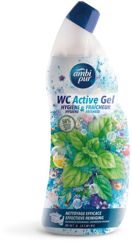Ambi Pur - Toiletreiniger - WC Active Gel - Mint & Jasmijn - 750 ml -... | bol