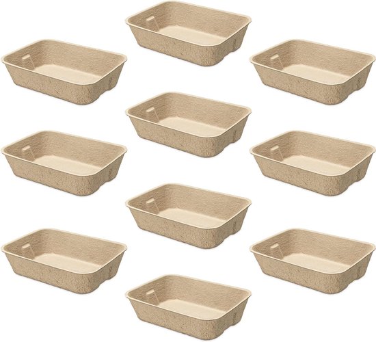 Disposable Litter Box - Set of 10 Cardboard Boxes - Made of 100% Paper ...