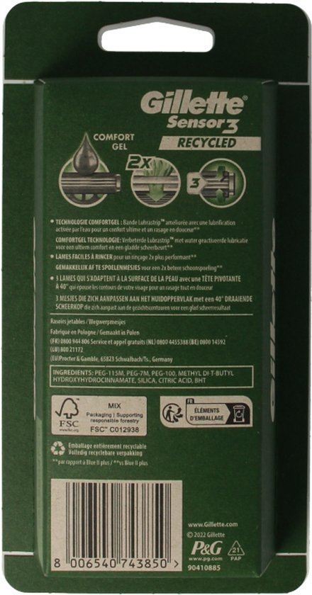 Gillette Sensor3 wegwerpmesjes 6 stuks | bol
