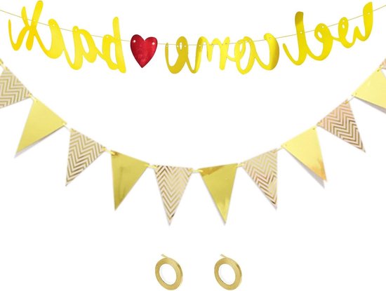 Welkom terug slinger met vlaggetje - Goud welkomstbanner voor eerste ...