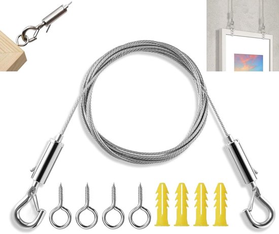 Wire Rope Climbing Aid Set 5 Metres - Stainless Steel Cable with 2 ...