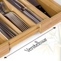 AWEMOZ Bestekbak – Bamboe Besteklade Uitschuifbaar – 5/7 Vakken ...