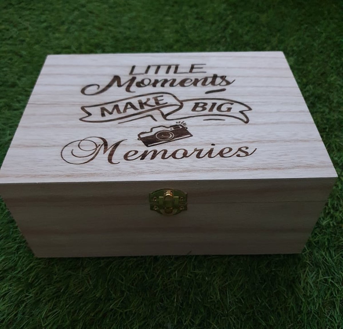 Houten Box Doos Little moments make big memoris Persoonlijke ...