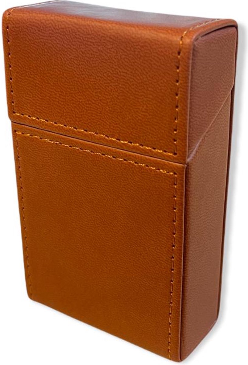 Porte-cigarettes en cuir de Luxe - Marron - Boîte à cigarettes - Boîte ...