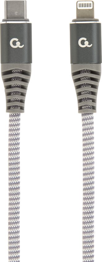 Gembird CC-USB2B-CM8PM-1.5M Lightning-kabel 1,5 meter Grijs | bol