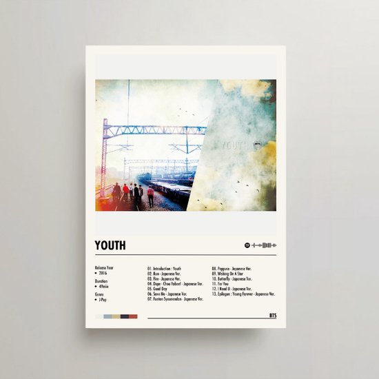 BTS Poster - Youth Album Cover Poster - BTS LP - A3 - BTS Merch - KPop ...