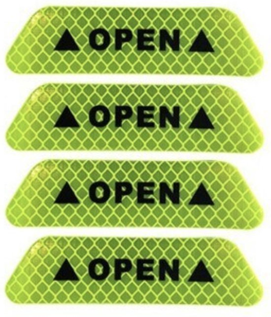 4x reflecterende open sticker - waarschuwing pas op open sticker ...