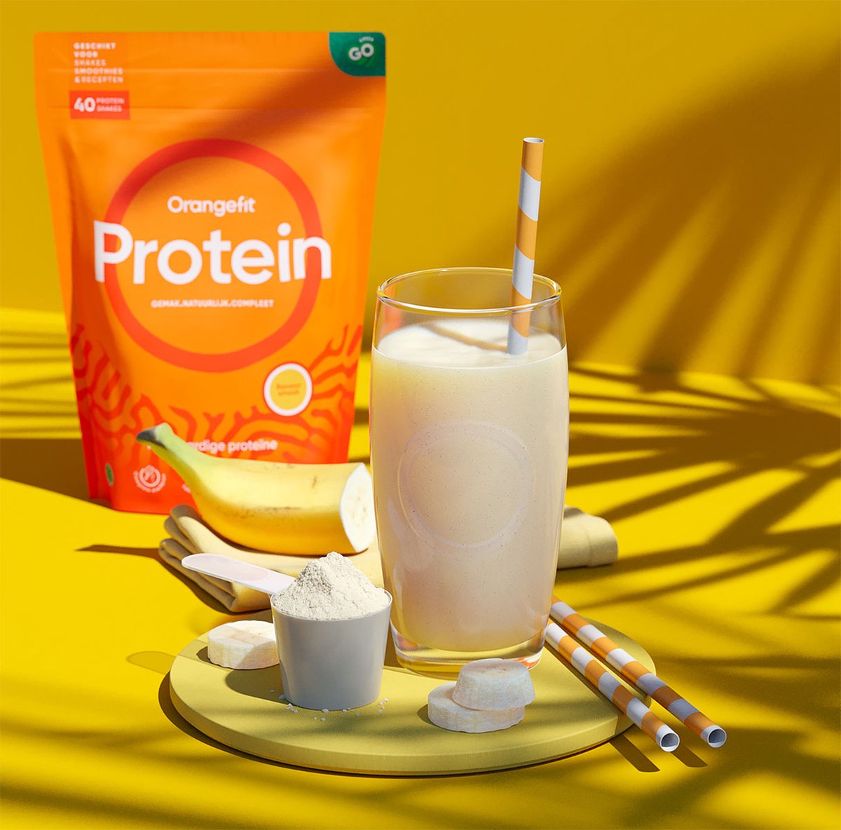 Orangefit Proteïne Poeder / Vegan Proteïne Shake – Banaan – 450 gram ...