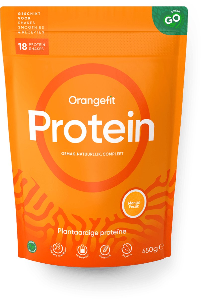 Orangefit Vegetable Protein Shake / Protein Powder - Mango Peach - 450 ...