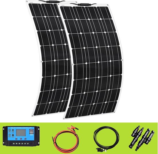 Kit solaire 200W Kit de panneau solaire flexible complet 12v 100 Watt 120w 200w pour... | bol