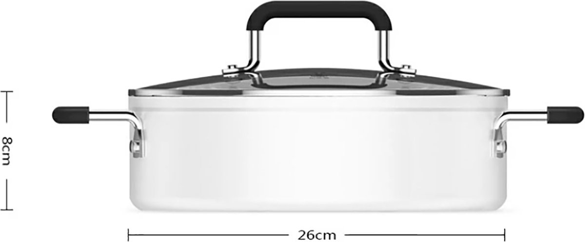 Soeppan 4 Liter - Non Stick - Inductie Pan - Soeppannen - Pannen ...