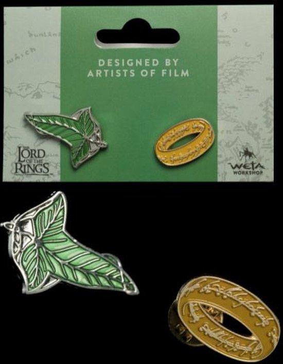 Lord of the Rings Collectors Pins 2-Pack Elfen Leaf & One Ring | bol.com