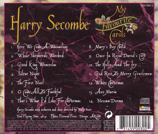 My Favourite Carols - Harry Secombe, Harry Secombe | CD (album ...