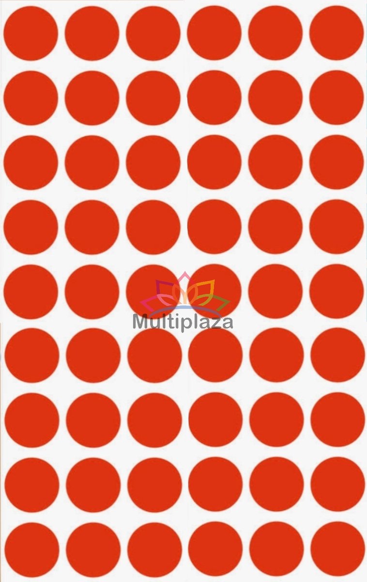 Ronde stickers etiketten Multiplaza ROOD 20mm -10 x 54 etiketten (540 ...