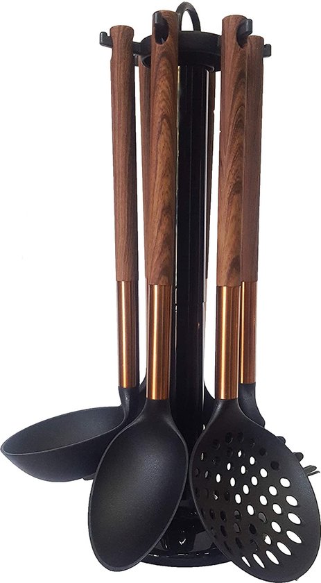 Royal Swiss - Kookgerei set - 7-delig - Met draaibare houder ...