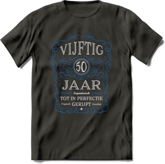 50 Jaar Legendarisch Gerijpt T-Shirt | Blauw - Grijs | Grappig ...