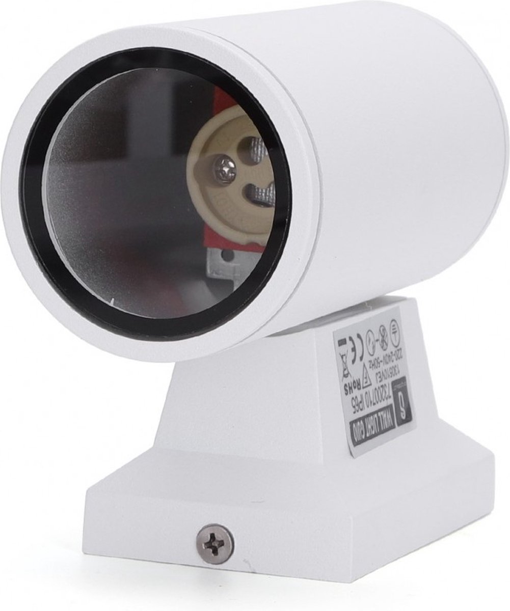 Buitenlamp rond wit | enkele GU10 lampvoet voor één spot | waterdicht ...