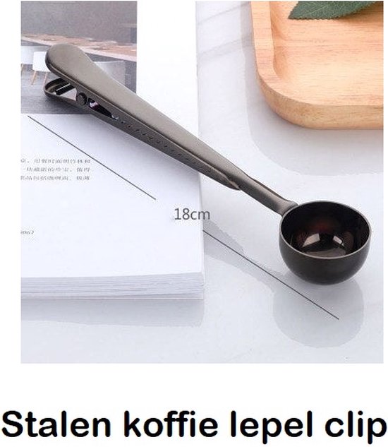 3 Sluitclips inclusief lepelclip Roestvrij Staal Zwart | bol