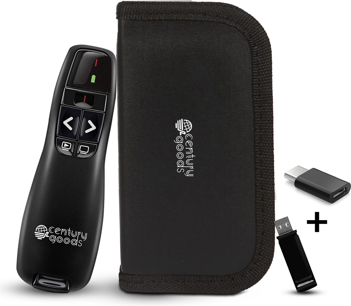 Draadloze usb/usb-c presenter met pointer - Powerpoint presentatie ...