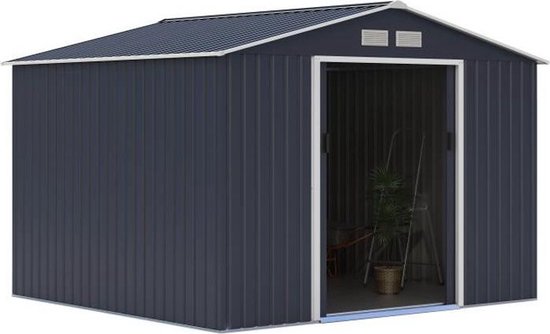 Metalen berging 7,06 m2 - Verankeringsset inbegrepen - Grijs | bol