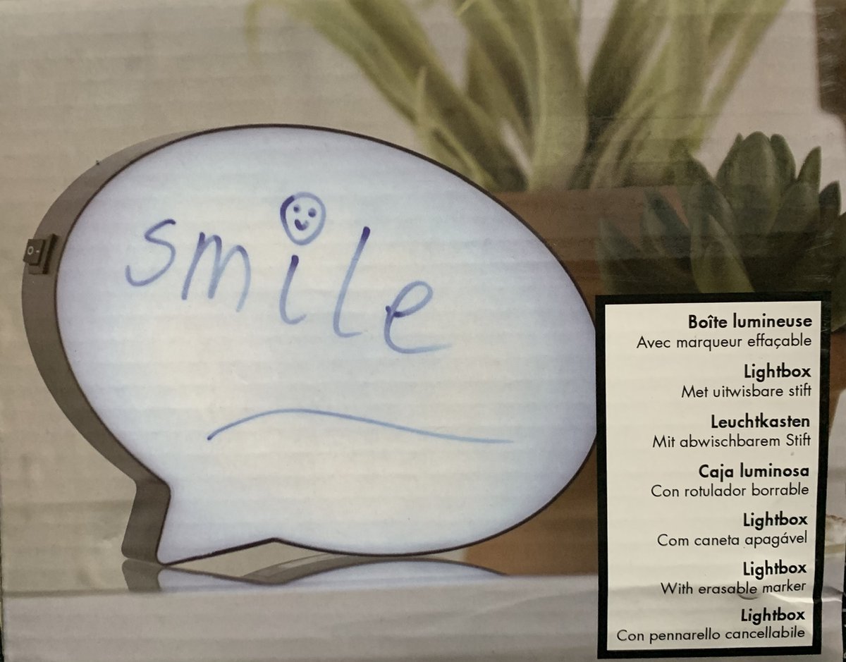 lightbox met uitwisbare stift 12x15x3.5cm | bol