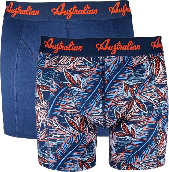 Australian heren boxers - Blue leaves - Perfect Shape - Maat M - 2-Pack ...