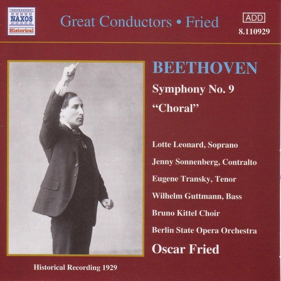Berlin State Opera Orchestra, Oscar Fried - Beethoven: Symphonies No.9 ...