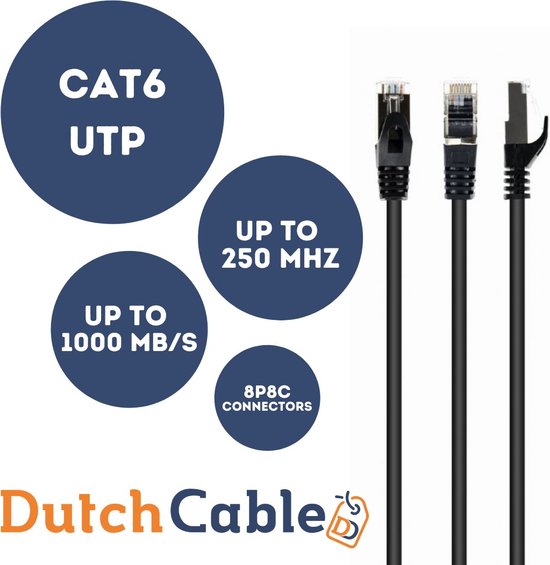 Dutch Cable CAT6 UTP 5 Meter Zwart | bol.com