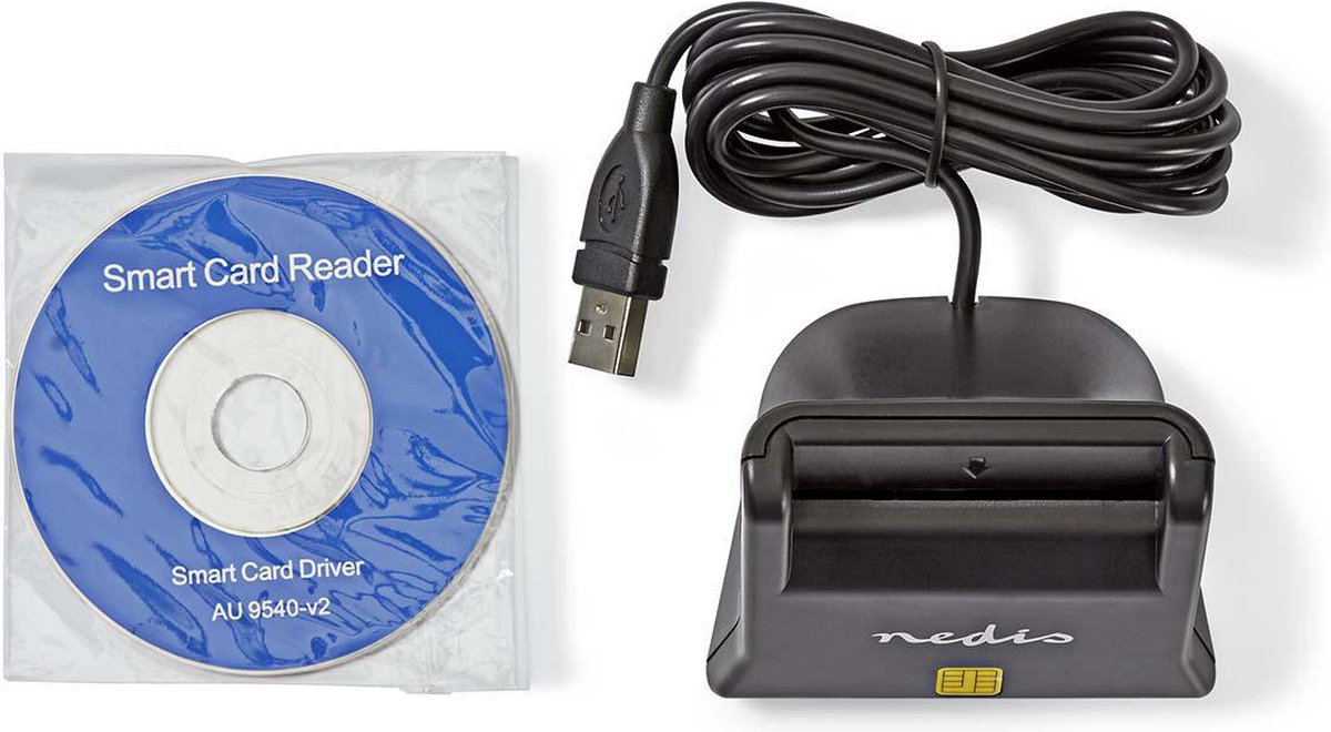 Nedis Kaartlezer - Smart Card (ID) - USB 2.0 | bol.com