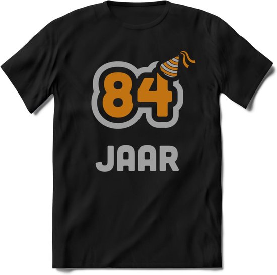 84 Jaar Feest T-Shirt | Goud - Zilver | Grappig Verjaardag Cadeau Shirt ...