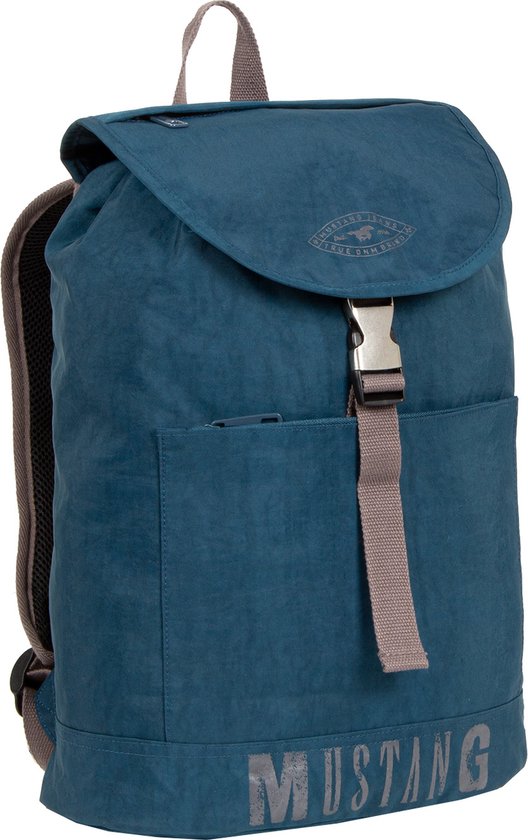 Mustang ® Tivoli Backpack sport crinkle nylon - Blauw | bol.com