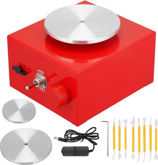 Mini Pottenbakkerset | Inclusief 2 draaischijven (6,5 cm,10 cm) | DIY | Draaischijf |... | bol.com