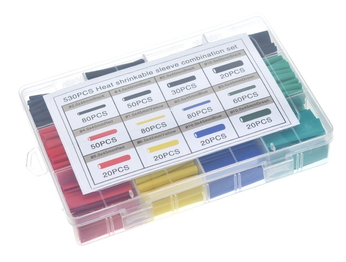 530 Pcs Krimpkousen - Heat Shrink Tubing | bol.com