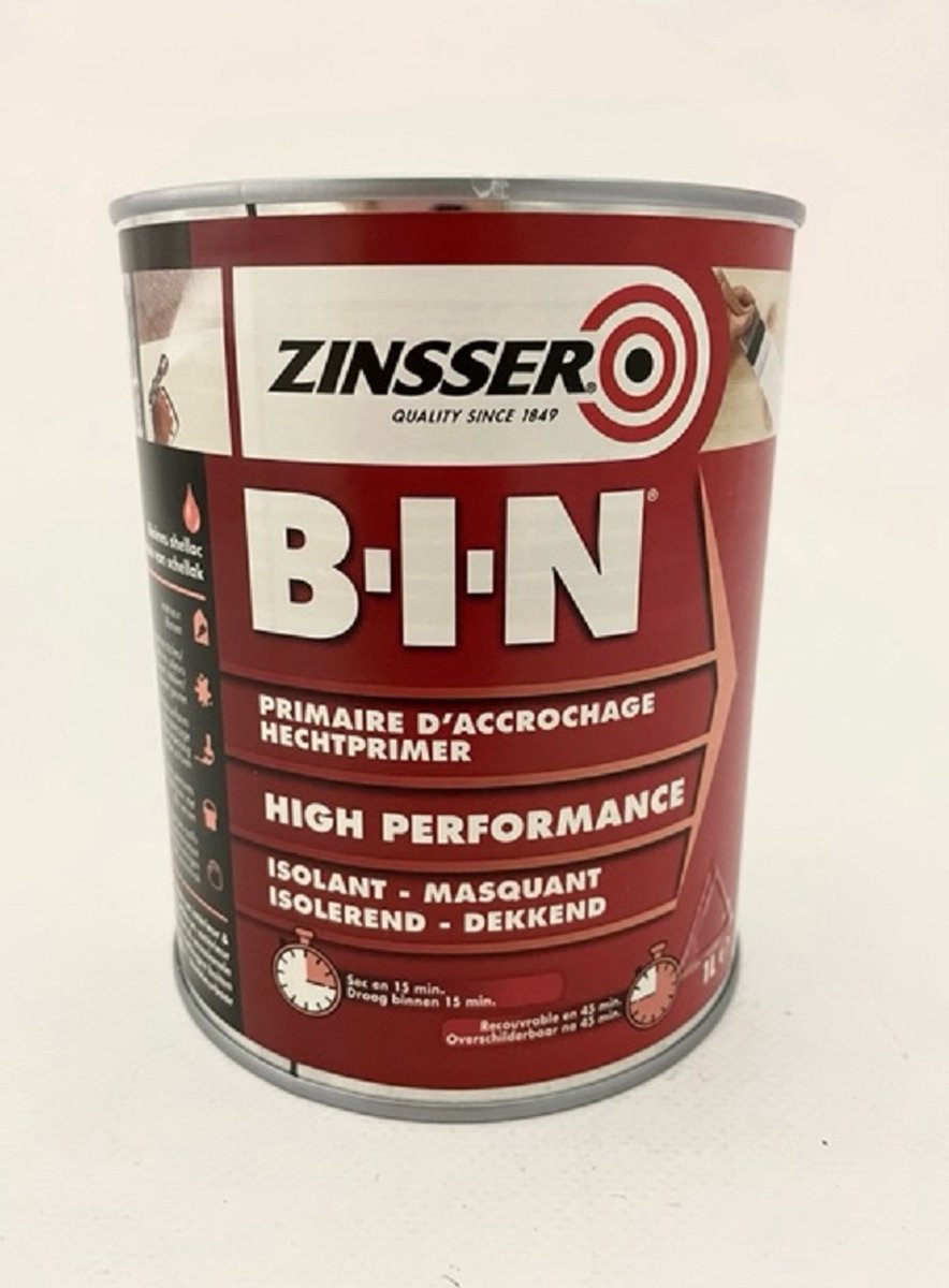 Zinsser Primers Isolerend type B-I-N - 1 Liter - Wit | bol