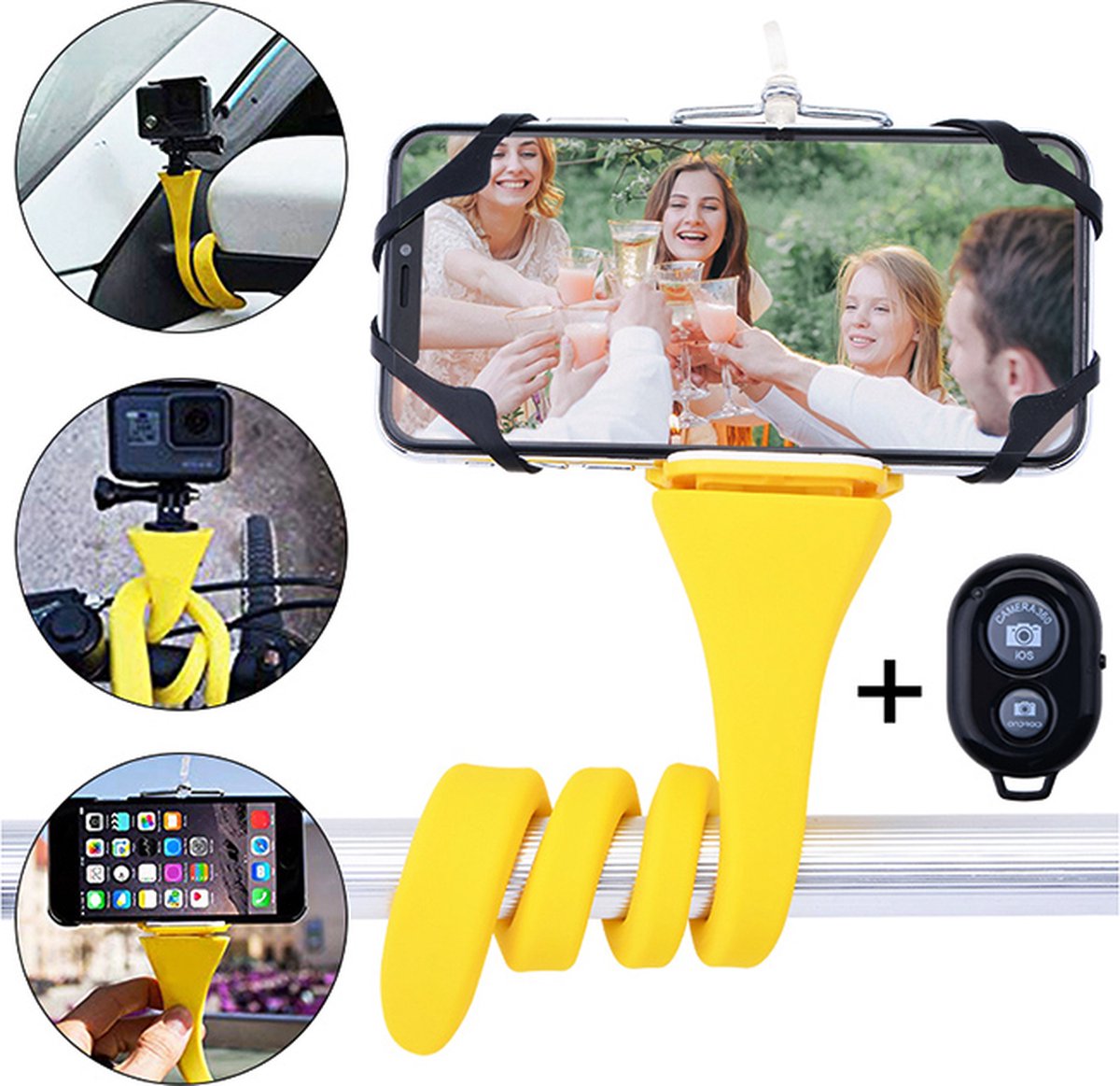 Garpex® Selfie Stick Telefoon - Selfiestick Universeel - GoPro Stick ...