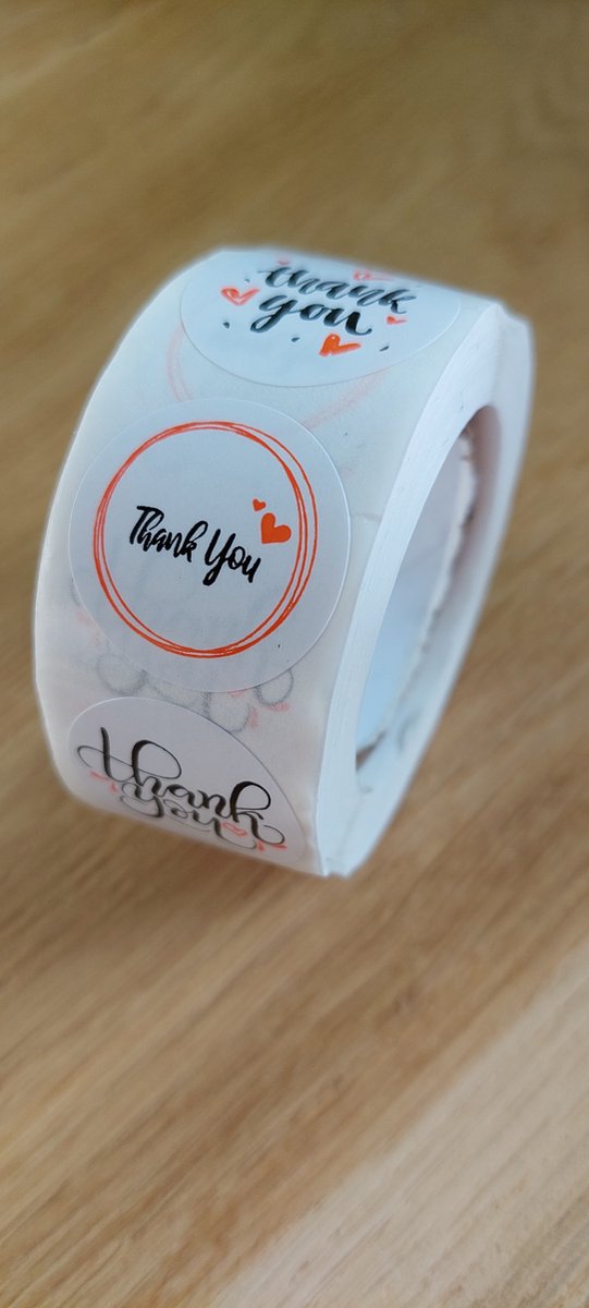Thank You stickers 500!! stuks! Oranje - Orange - Sluitstickers - Sluitzegel - Bedankt... | bol.com
