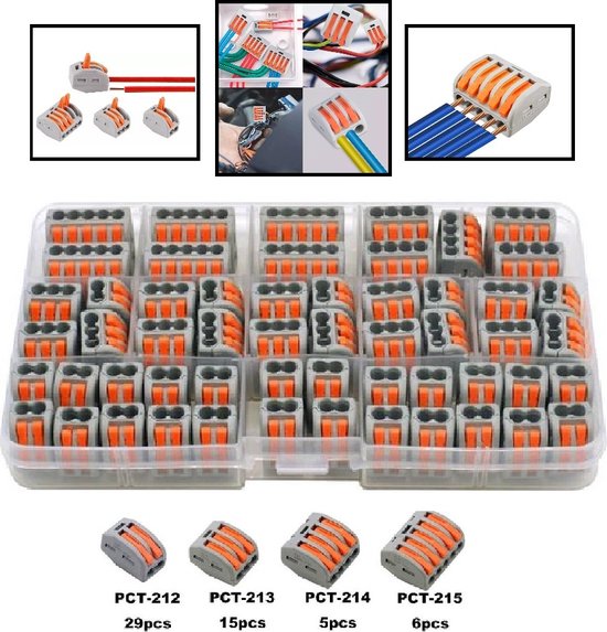 55 delige Assortimentsdoos met Lasklem Connectoren - Las Klem Connector ...