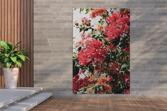 Décoration murale Fleurs roses dans un buisson - 120x180 cm - Poster de ...