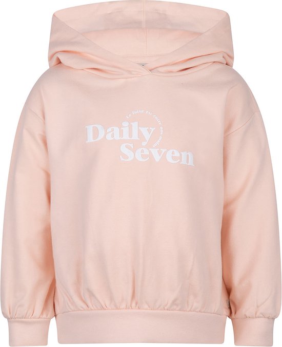Daily7 meisjes hoodie met logo Pale Blush | bol.com