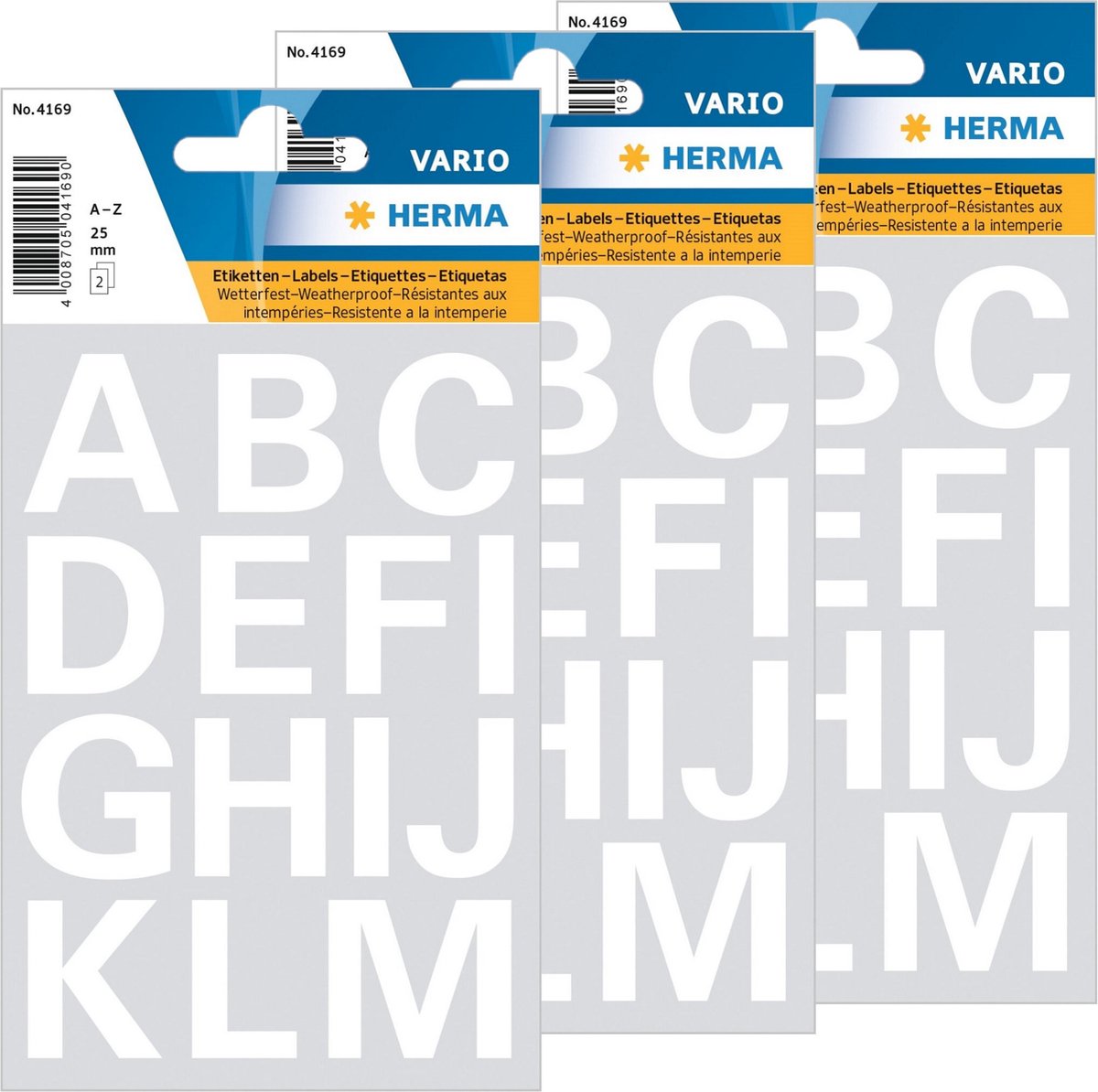 Stickervelletjes 112x A-Z alfabet plak letters wit 25 mm | bol.com