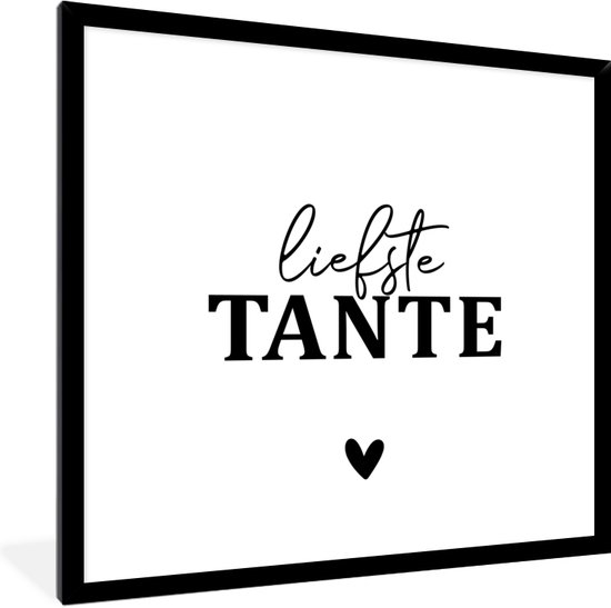 Fotolijst incl. Poster - Hart - 'Liefste tante' - Spreuken - Quotes ...