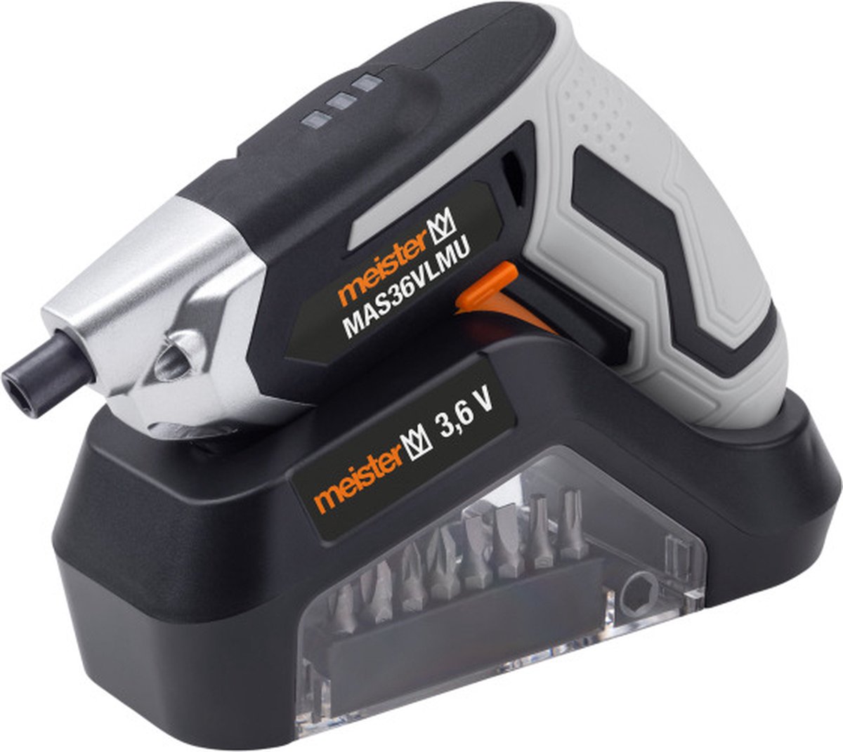 Meister Accu Schroefmachine met bijbehorende bit set - 3,6 V Li-Ion ...