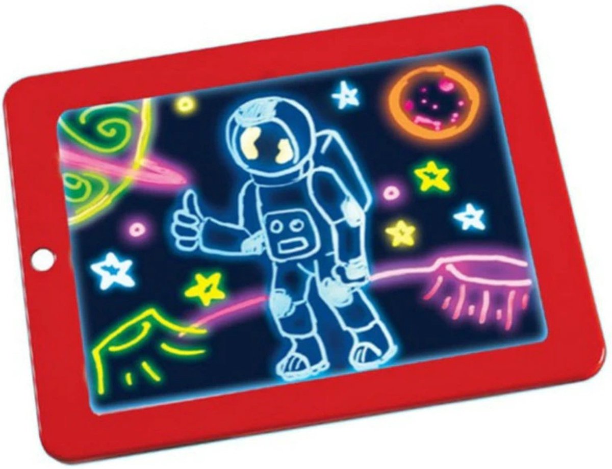 Tekentablet Kinderen - 3D Teken Pad - Tekenbord - Lichtgevend ...