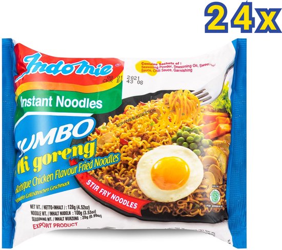 Indomie - Instant noodles - Jumbo Mi Goreng BBQ chicken flavour - 4x ...
