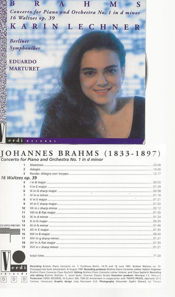 KARIN LECHNER BRAHMS, Karin Lechner | CD (album) | Muziek | bol.com