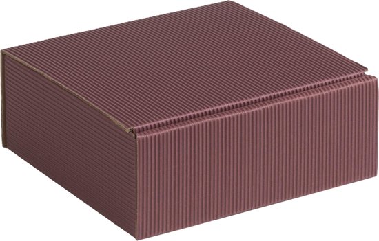 Geschenkdoos ribbelkarton 15x14x5,5cm BORDEAUX (100 stuks) | bol