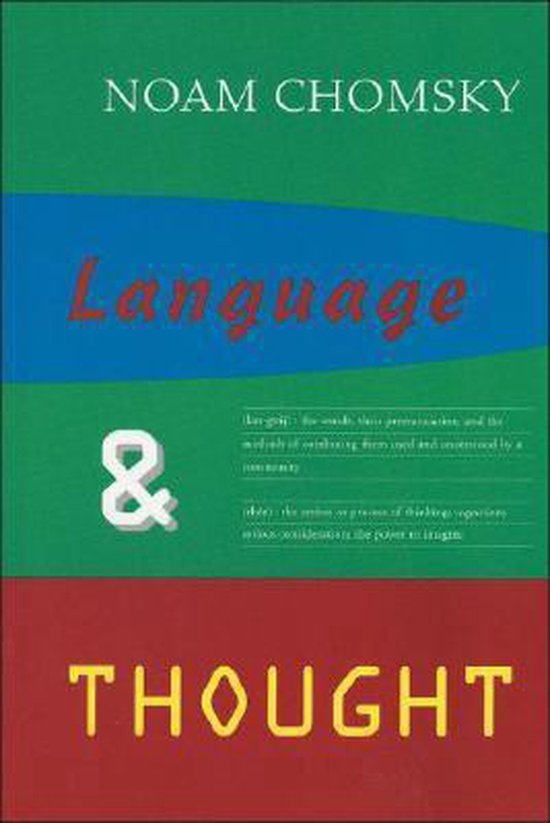 Language & Thought, Noam Chomsky | 9781559210768 | Boeken | bol.com
