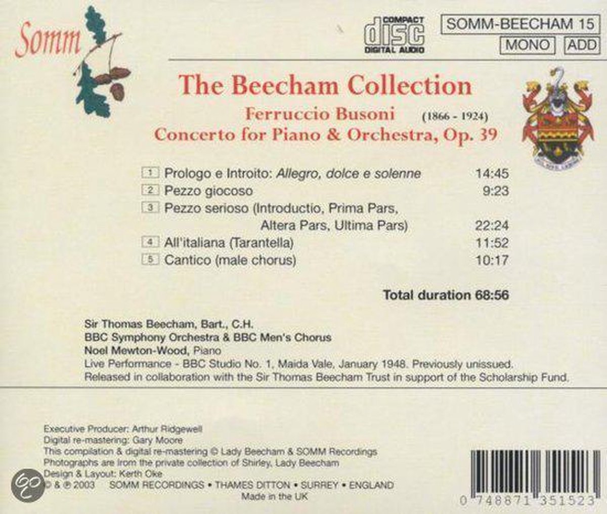 Piano Concerto Op.39, Ferruccio Busoni | CD (album) | Muziek | bol.com