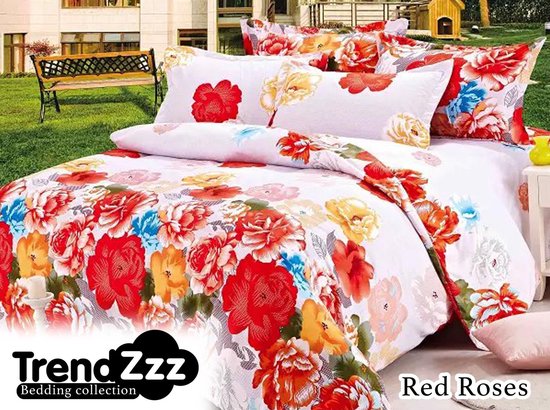 Red Roses - Dekbedovertrek - Tweepersoons - 200x200/220 - Trendzzz ...